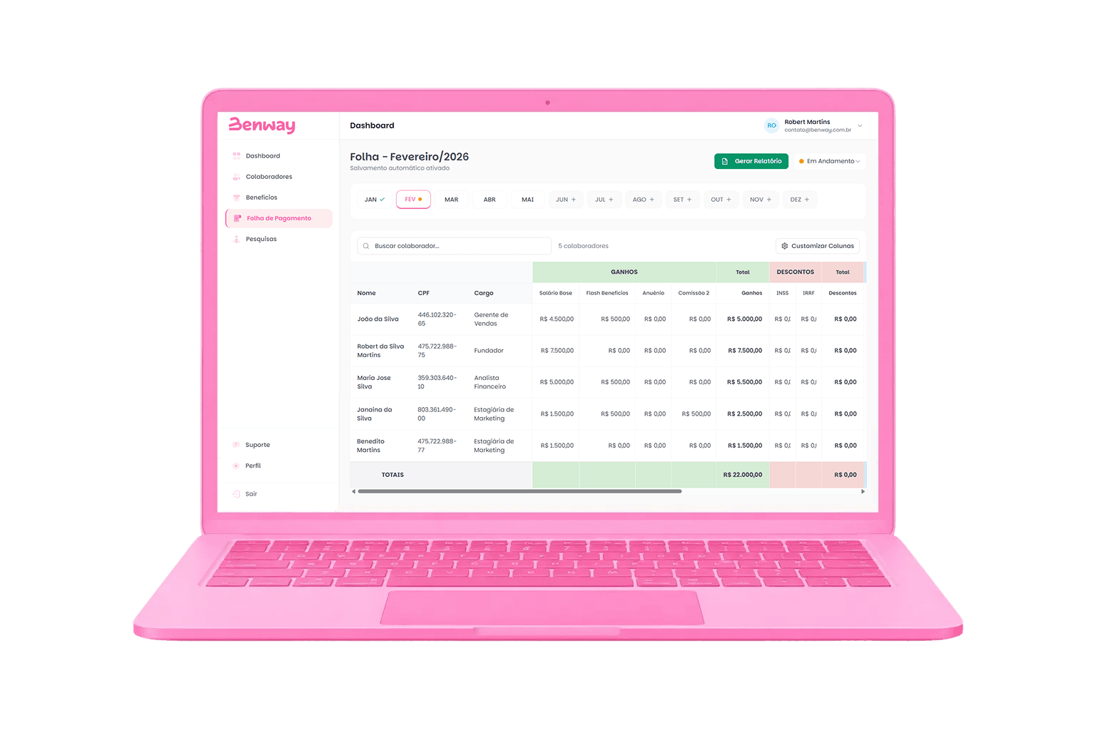 Benway | Plataforma Gratuita de Gestão de Benefícios para RH