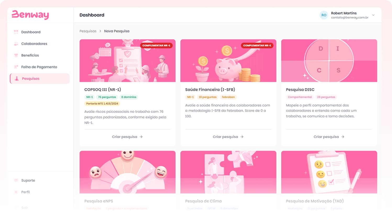 Sistema de RH Gratuito para Pequenas Empresas | Benway